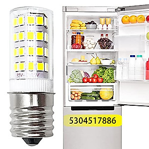 SigeIy 5304517886 Refrigerator Light Bulb Replacement Compatible with Frigidaire Electrolux Refrigerator Replace 5304498578 KEI D28a KEL2811 7297114000 7241552801 5304495326 (100V-265V 3.8W) White