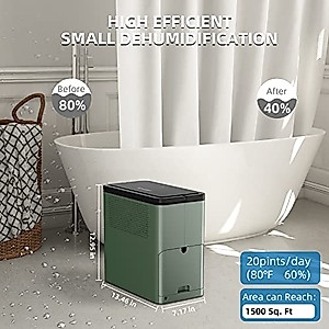 20-30 Pints 1,500 Sq. Ft. Home Dehumidifier for Large Room, Basement with Drain Hose, Auto Shut off, Reusable Filter for Bedroom, Bathroom…