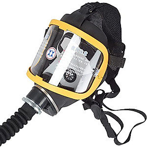 Mefape Electric Constant Flow Supplied Air Fed 2 Gear Adjustable Full Face Gas Mask Respirator System