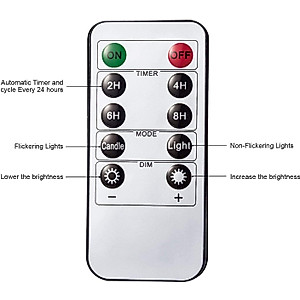 Jialine Flameless Led Tea Lights Candle with Remote Control,Long Lasting Battery Operated Led Tealight Candles with 2/4/6/8 H Timer for Seasonal &Festival Celebration (Warm White 12 Pack)