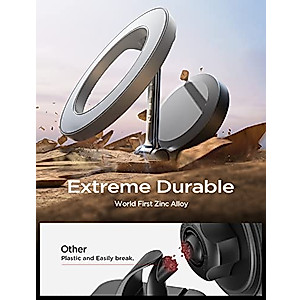 LISEN for MagSafe Car Mount, [20 Strong Magnets] Magnetic Phone Holder for Car, Hands Free iPhone Car Holder Mount Dash Phone Mount for Car Fit for iPhone 14 13 12 Pro Max Plus Mini MagSafe Case