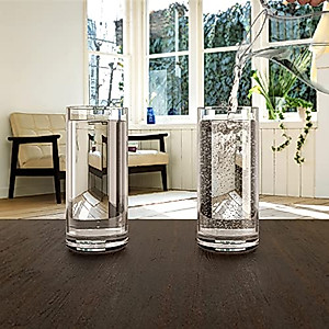 Highball Drinking Glasses Set of 4, Lead-Free Water Glasses. 13oz Tall Drink Glasses for Tom Collins, Mojito, Mixed Drink. kitchen and bar Cocktail Glass Cups Set-, Clear Glassware Sets