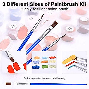 iCoostor Paint by Numbers DIY Acrylic Painting Kit for Kids & Adults Beginner – 16” x 20” Cute Cat and Butterfly Pattern