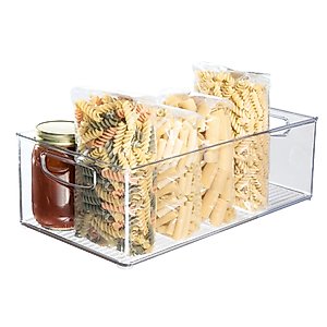 iDesign Recycled Plastic Stackable Storage Bin for - Linus Collection - Clear