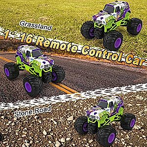 Kidcia Remote Control Car, 1:16 Scale RC Cars, 2.4 Ghz High Speed 20 Km/h RC Truck, All Terrains Off Road Remote Control Car for Boys 4 7 8 12, Birthday Gifts for Kids& Adults