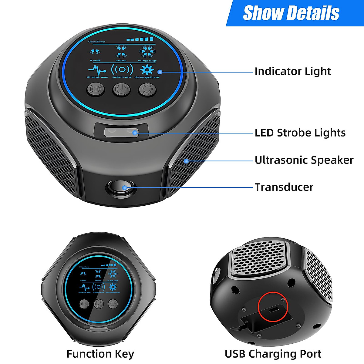 Mouse Repellent,Rodent Repellent Indoor Ultrasonic,Mice Repellent Plug-ins Squirrel Repellent,Mouse Deterrent Rat Control Bat Removal