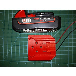 Made by Mitchell Mount Compatible with Milwaukee M18 Battery Wired 16AWG to Power Your Robot, e-Bike, Lights, Tools PN M18-16