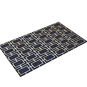 Unique Loom Marilyn Monroe Glam Collection Area Rug - Deco (5' 3' x 8' Rectangle, Navy Blue Gold/ Gold)