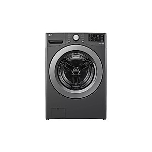 LG WM3470CM 27 Inch Front Load Washer with 5.0 Cu. Ft. Capacity, 8 Wash Programs, 1,300 RPM, SpeedWash Cycle, SmartDiagnosis, Rinse+Spin, Control Lock