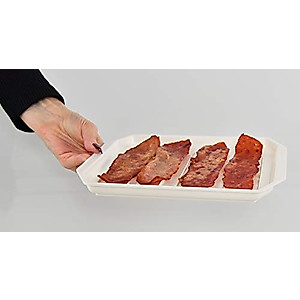 HOME-X Microwaveable Bacon Tray, Bacon Serving Dish