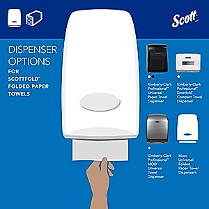Scott® Pro™ Scottfold™ Multifold Paper Towels (01980), with Absorbency Pockets™, 9.4" x 12.4" sheets, White, (175 Sheets/Pack, 25 Packs/Case, 4,375 Sheets/Case)