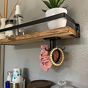 Beecora Spinning Storage Hook Organizer -Under Cabinet or Shelf 6 Hooks-in-One Adhesive Hangers for Hanging Kitchen Utensil Holder Jewelry Closet Keys Home Office Kids Bath Room [1PK BLK]