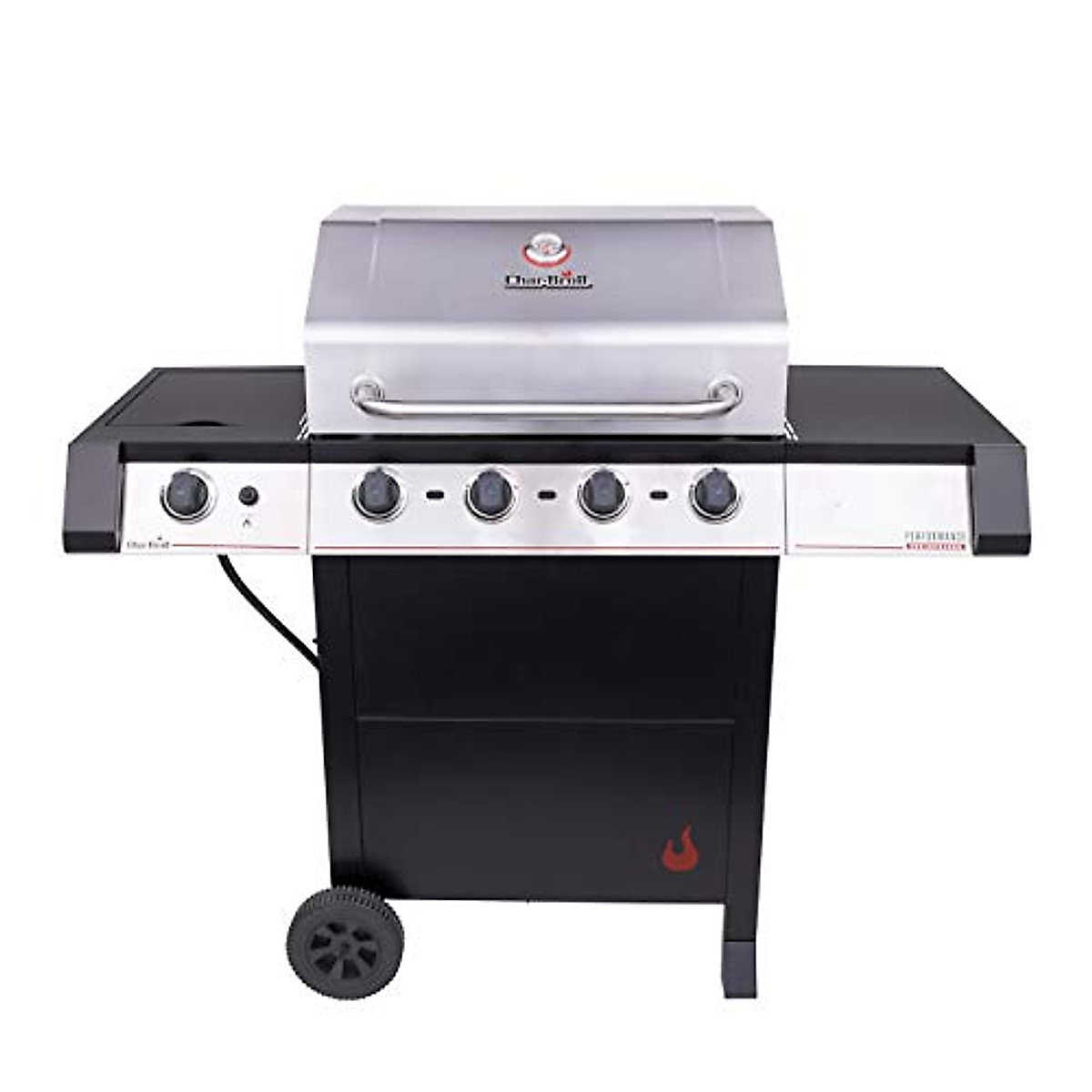 Char-Broil 463331021 Performance TRU-Infrared 4-Burner Cart-Style Liquid Propane Gas Grill, Stainless/Black