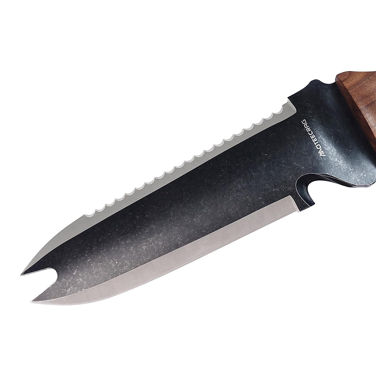 MOTEECRAG Professional Hori Hori Gardening Knife Full-Tang 8CR Soil Knife Multifunctional Manual Weed Puller Digging Knife for Planting Cultivating