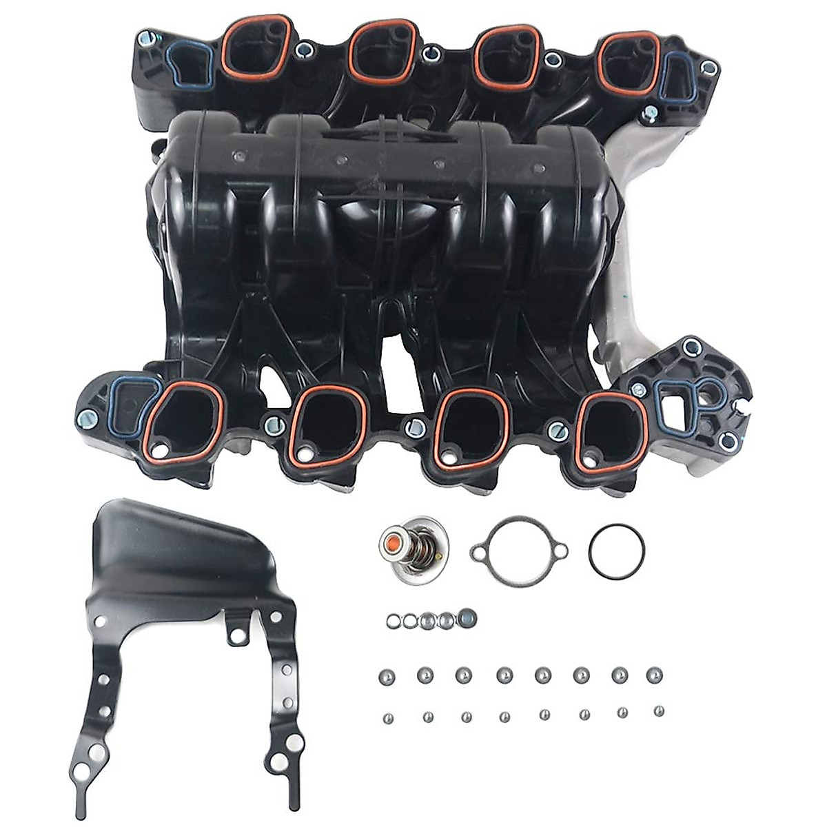 615-175 Upper Intake Manifold with Gaskets for 2001-2011 Fo-rd Crown Vict-oria Mus-Tang Expl-orer Lin-coln Town Car Mer-cury Grand Mar-quis Mount-aineer V8 4.6L 9W7Z9424A GELUOXI
