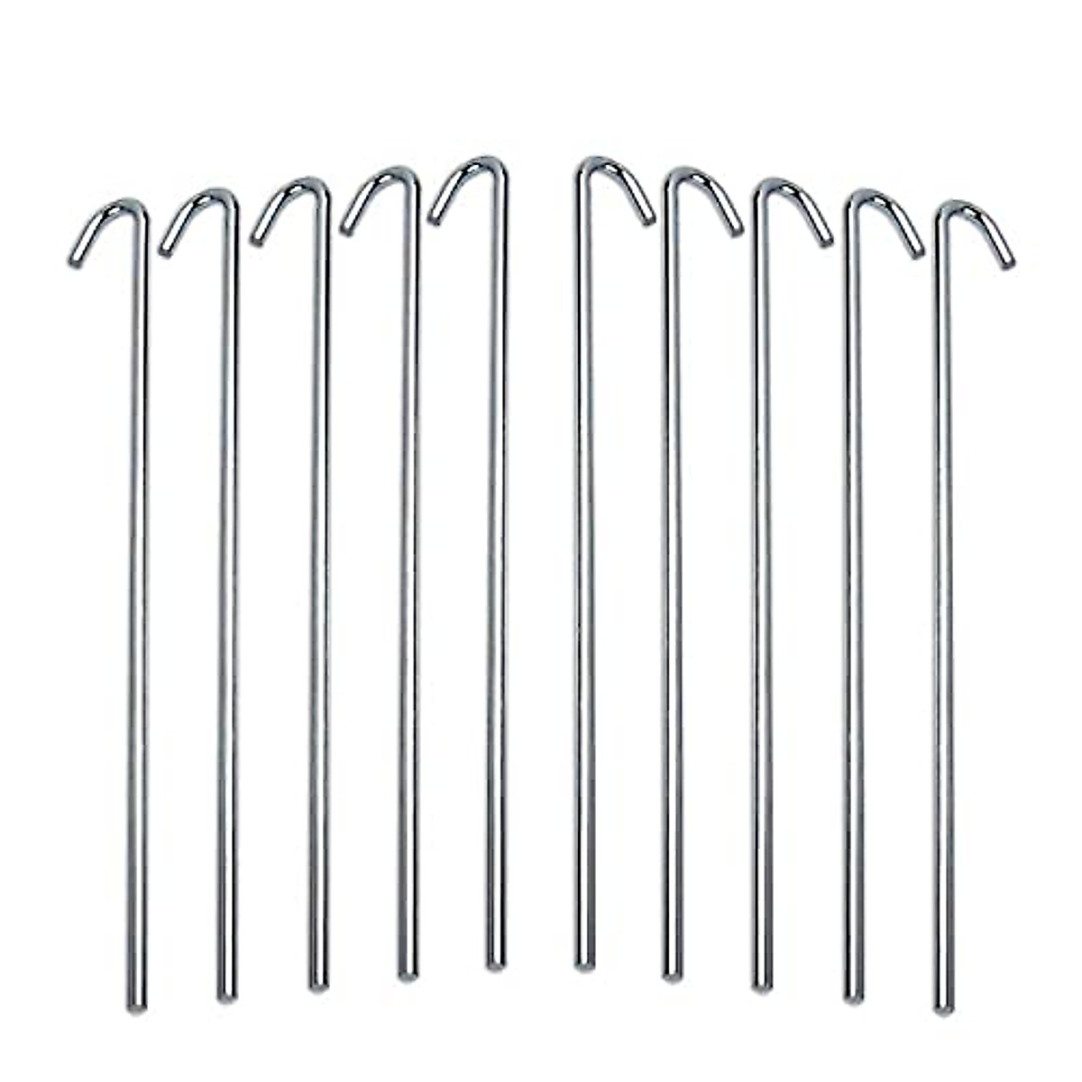 RAM-PRO Tent Garden Stakes Heavy Duty, Galvanized Steel Pegs Rust-Free Garden Edging Fence Hook, Landscape Pins | for Outdoor Camping, Soil Patio Gardening, & Canopies (60)