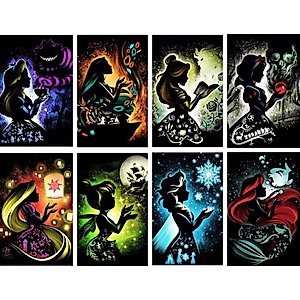 ZSWLLHP 8 Pack Disiney Diamond Painting Kits,Upgrade Diamond Art Kits for Adults,Cross Stitch Full Drill Shiny Diamond Embroidery Pictures Arts Craft for Home Wall Decor Gift 12X16inch