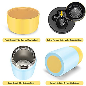 SSAWcasa Thermos for Hot Food, 27oz Soup Thermos for Adults, Wide Mouth Stainless Steel Food Thermos Jar, Insulated Lunch Container with Spoon, Leak Proof Thermal Bento Box Flask Meal Carrier