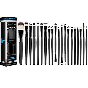 EmaxDesign 20 Pieces Makeup Brush Set Professional Face Eye Shadow Eyeliner Foundation Blush Lip Makeup Brushes Powder Liquid Cream Cosmetics Blending Brush Tool