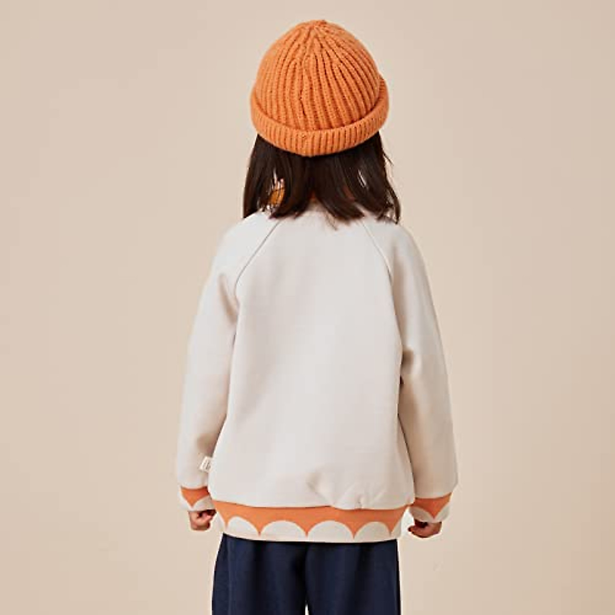 pureborn Toddler Boys Girls Sweatshirt Pullover Crew Neck Long Sleeve Activewear Tops Cotton Tshirts 4T Cream Grey