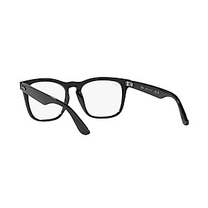 Ray-Ban RX4487V Steve Square Prescription Eyewear Frames, Black/Demo Lens, 54 mm