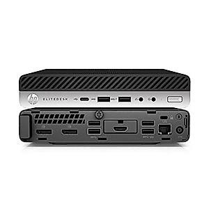 HP EliteDesk 705 G4 mini Home and Business Desktop Mini Black (AMD Ryzen 5 PRO 2400GE 4-Core, 8GB RAM, 256GB SSD, AMD RX Vega 11, Wifi, Bluetooth, 6xUSB 3.1, 3 Display Port (DP), Win 10 Pro) (Renewed)