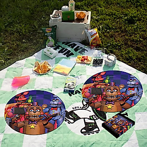 40 Pack Five Nights Party Supplies - 20 Plates & 20 Napkins for Birthday Party Decoration