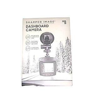 Dash Cam SHARPER IMAGE Car Dashboard Camera Recorder for Driving, Motion Sensor Automatically Records Video, Wide Angle Lens with 270° Pivot, LCD Screen, Day and Night Modes, Windshield/Mirror Mount