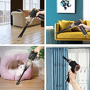 COLORCORAL Computer Vacuum 4000mAh Rechargeable 5000Pa High Power Handheld Vacuum Cleaner for Keyboard Cleaning and Computer Dusting Auto Interior Detailing Car Vacuum Cleaning Kits