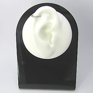 NewkeepsR 16G 10mm 316L Steel Orbital Conch Hoop Hinged Clicker Ring Rounded Clear Crystal Zirconia