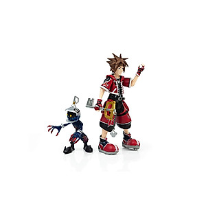 KINGDOM HEARTS Official Exclusive Action Figure - 2-Pack Valor Form Sora & Heartless Soldier - Collectible Replica Figurine Toy for Game Franchise Fans - Statue Set Gift - Licensed Disney Merchandise