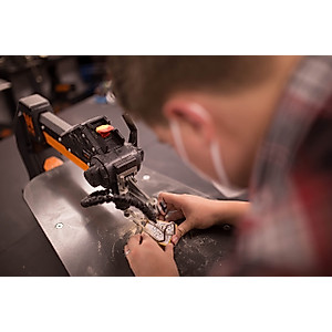 WEN LL2156 21-Inch 1.6-Amp Variable Speed Parallel Arm Scroll Saw with Extra-Large Dual-Bevel Steel Table, Black Orange