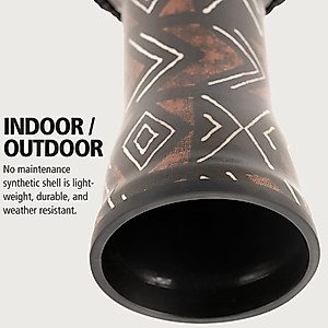 Meinl Percussion Series Travel Djembe Hand Drum Circle Instrument, Synthetic Shell and Head — NOT Made in China — African Mali Weave Rope Tuning, 2-Year Warranty (PADJ6-M-F)