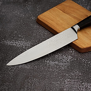 Professional chef's knife - 8 inch German high carbon stainless steel blade, super sharp kitchen and restaurant cooking knife