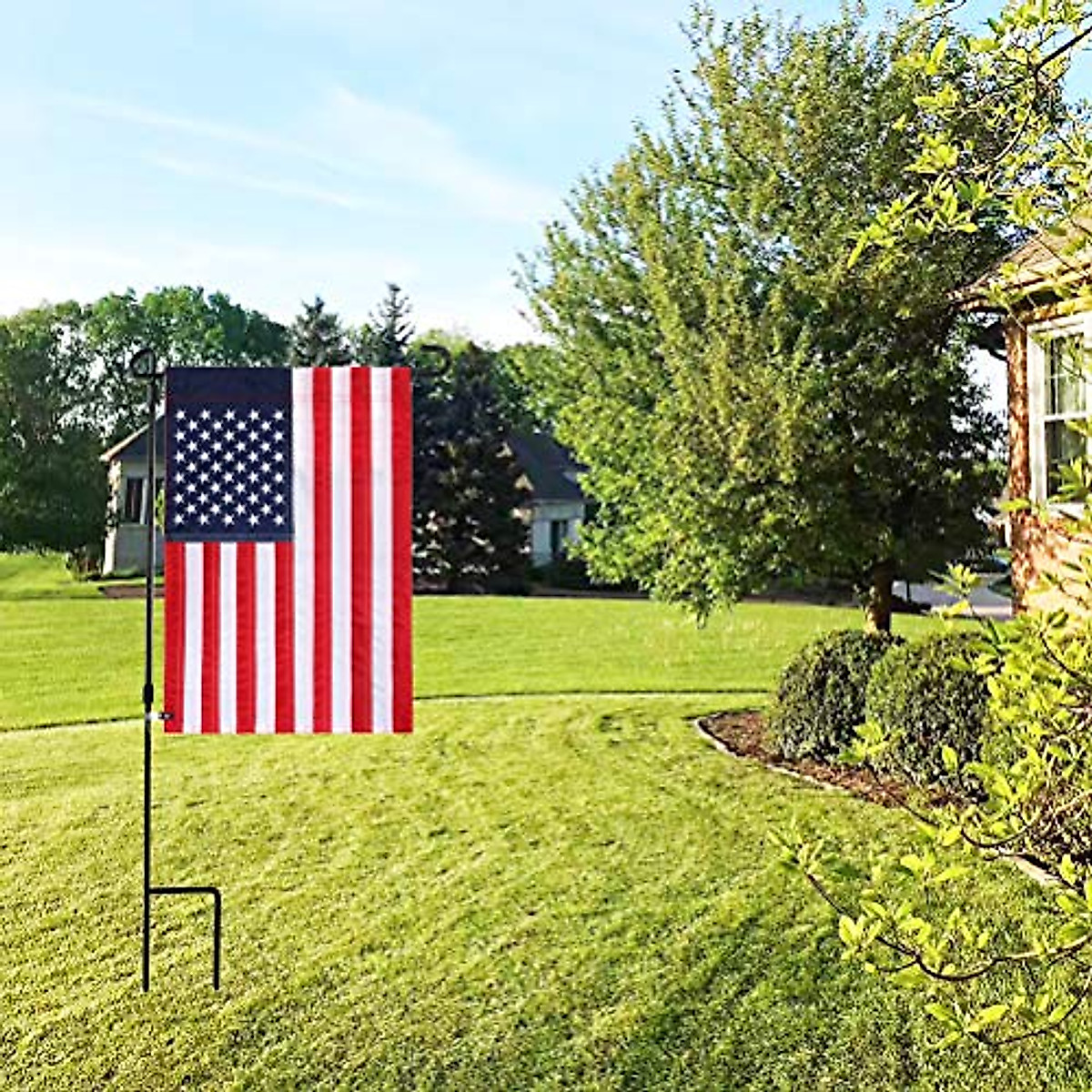 10 Pack Garden Flag Rubber Stoppers and Adjustable Anti-Wind Clips - Flag Stops Accessories Hardware for Garden Flag Poles Stand