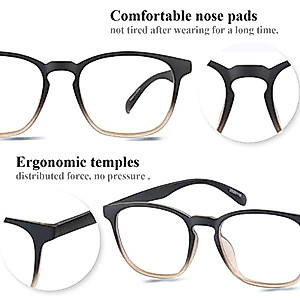 ZENNI Blue Light Blocking Glasses for Women Men Square Frame Relieve Digital Screen EyeStrain TR90 Light Eyewear