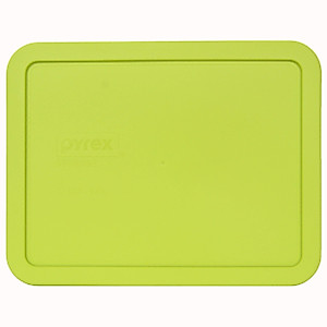 Pyrex (4 7211 6 Cup Glass Dishes & (4) 7211 6 Cup Rectangle Edamame Green Lids Made in the USA