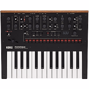 Korg Monologue Monophonic Analog Synthesizer - Black Bundle with Power Supply and Austin Bazaar Polishing Cloth