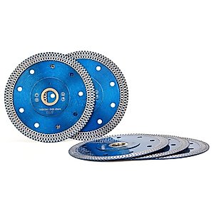 5 Pieces 4.5 inch Super Thin Diamond Procelain Blade Cutting Disc Blade for Cutting Ceramic Granite Marble