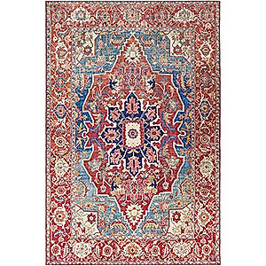 Artistic Weavers Lyyti Area Rug 7'6" x 9'6", 7 ft 6 in x 9 ft 6 in, Bright Red/Blue