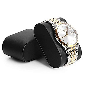 BEWISHOME Watch Box Organizer with Valet Drawer - Real Glass Top, Metal Hinge, Large Holder, Black Carbon Fiber Faux Leather - 10 Slots Watch Storage Case Jewelry Box for Men SSH14C