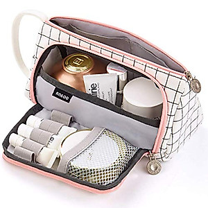 Pencil Case Big Capacity Multi-Slot Pen Bag Pouch Holder Pen Bag Gift for Office School Supplier Teen Girl Boy Men Women Adult (Plaid White)