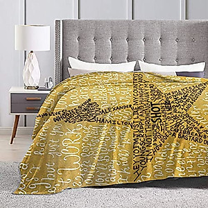 Ultra Soft Throw Blanket Flannel Fleece All Season Light Weight Living Room/Bedroom Warm Blanket