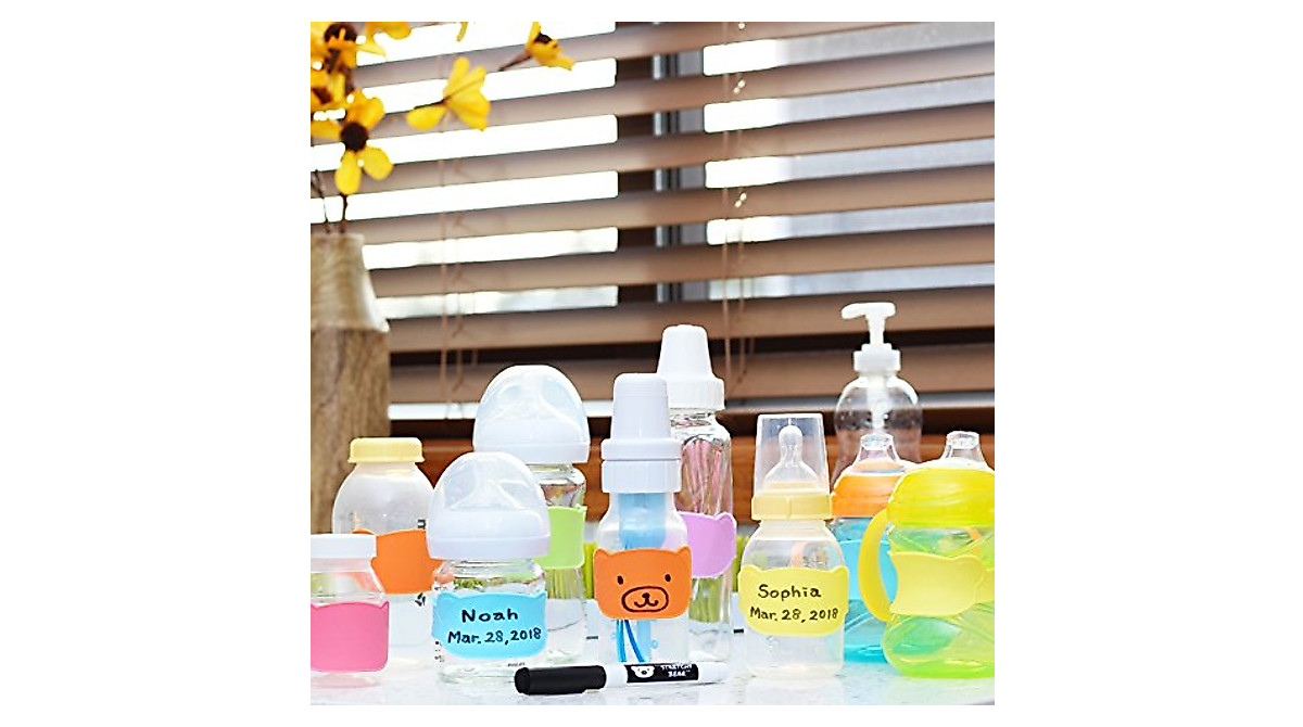 Durable Multi-Color Baby Bottle Labels for Daycare