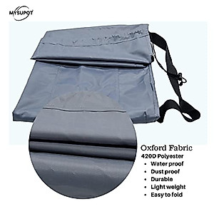 MYSUPOT 40"x7"x7" Replacement Bag for Folding Camping Chair, Camp Chairs, Foldable, Portable, Hammock, Yoga Mat, Beach Chair, Umbrella, Tent Bag 420D Oxford Polyester Fabric w/Side Pockets (Gray, M)