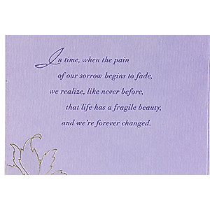 DaySpring Religious Sympathy Card (Purple Floral)
