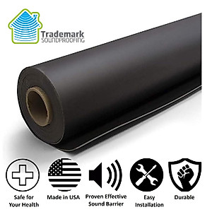 TMS Mass Loaded Vinyl, Soundproofing Material - 1Lb, MLV Acoustic Sound Barrier, 4' X 10' - 1/8 inch Thick (40 Square Feet)