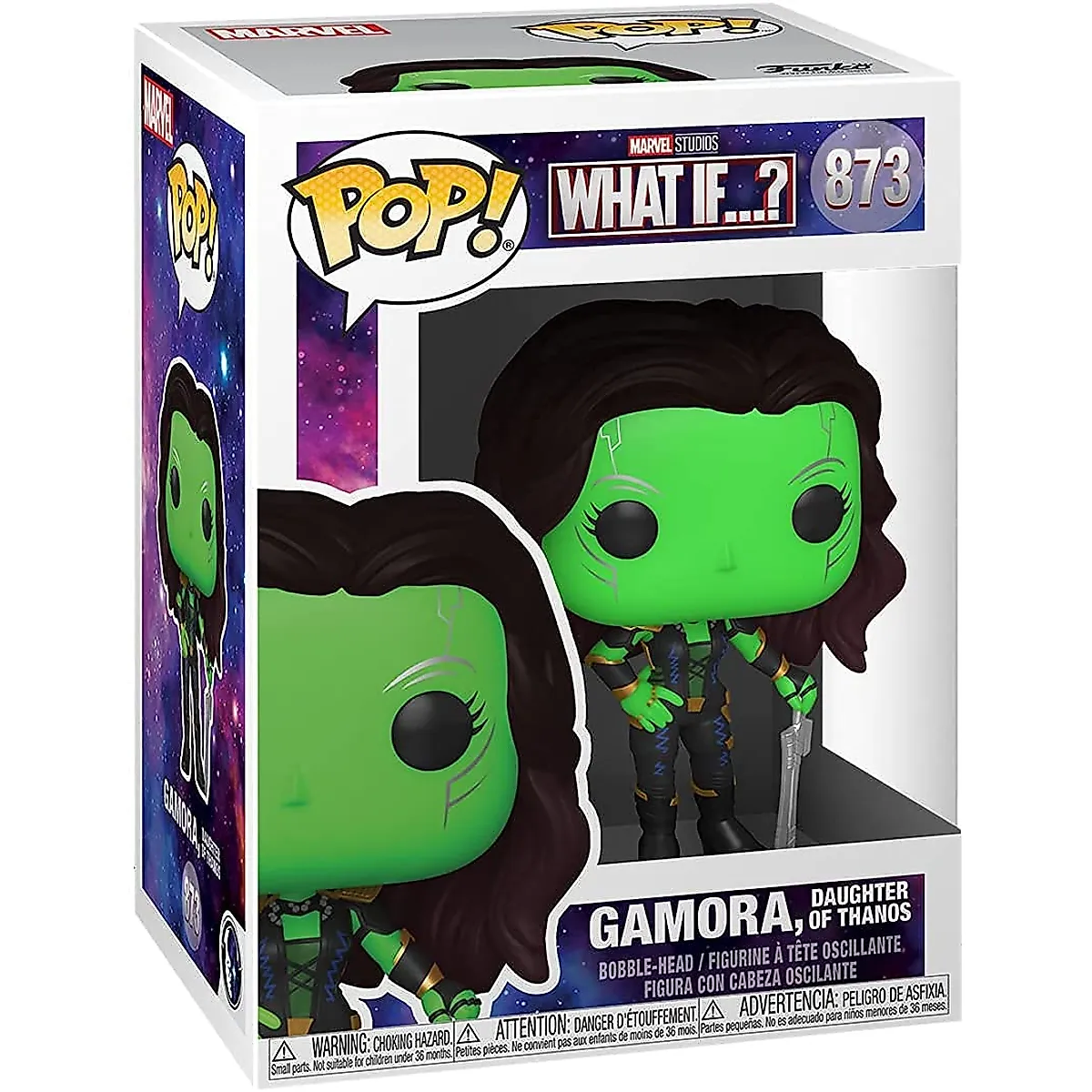 POP Marvel: What If? - Gamora Daughter of Thanos Funko Pop! Vinyl Figure (Bundled with Compatible Pop Box Protector Case), Multicolored, 3.75 inches