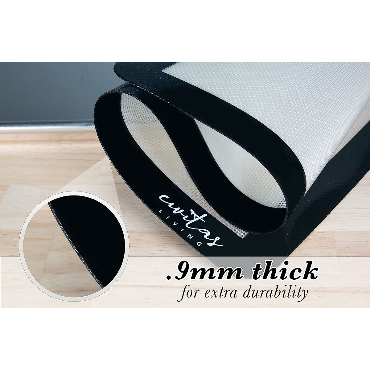 Non-stick Silicone Baking Mats | Extra Large Half Sheet (12.5''x17.25'') | Set of 2 | Civitas Living (SBM125X1725)