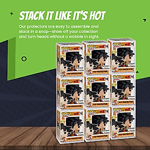 (100 Pack) EcoTEK Protectors Pop Protector Compatible with - 4" Inch Funko POP! Figures, Strong, Clear Pop Case, Acid Free